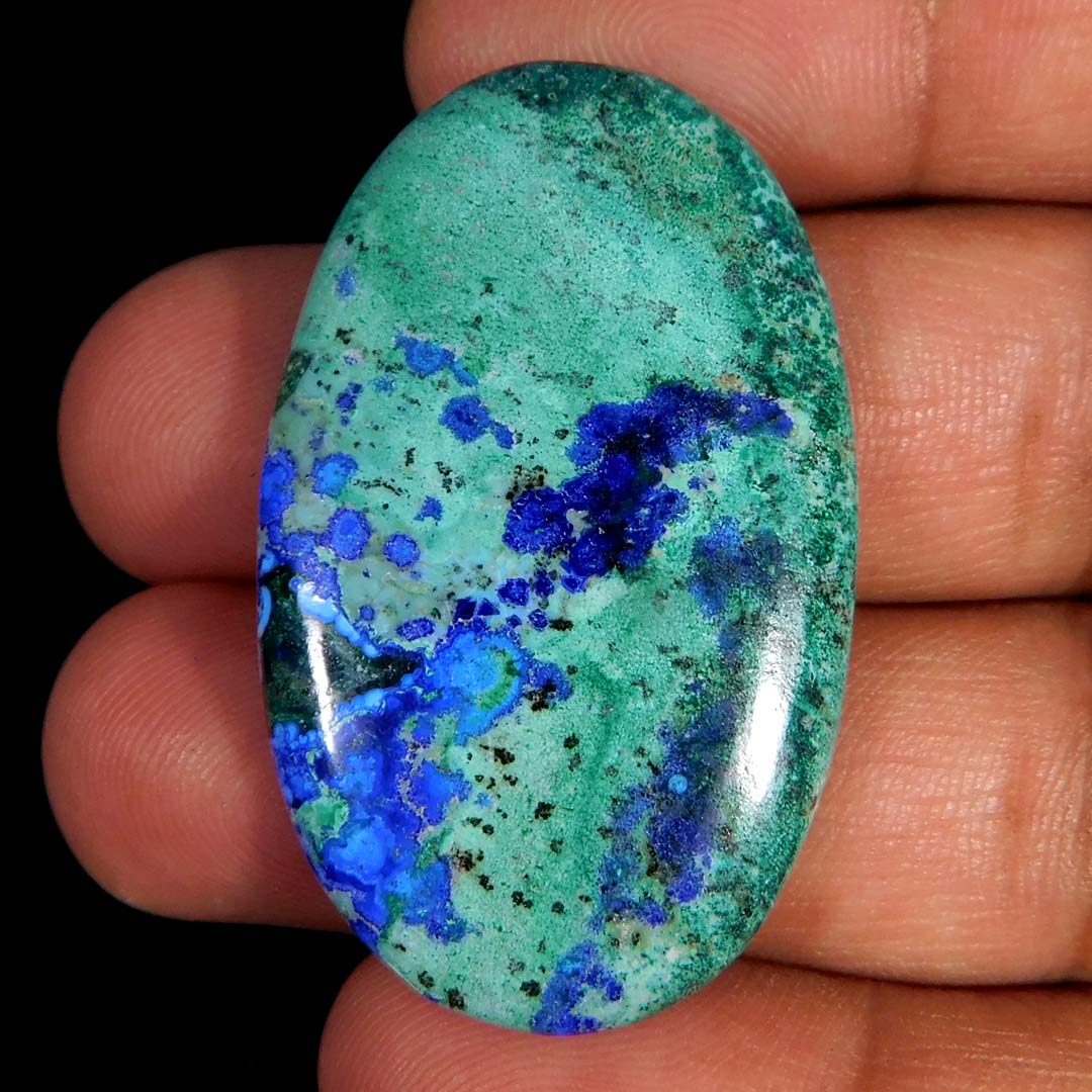 Natural Incredible Bluebird Azurite Oval Cabochon Healing Gemstone 45 ...