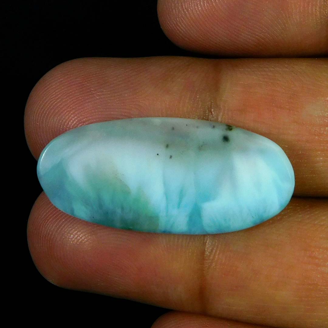 Natural Incredible Larimar Oval Cabochon Reiki Healing Gemstone 21 ...