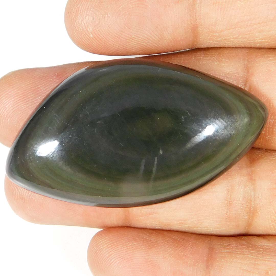Handmade 100% Natural Power EYE OBSIDIAN Fancy Cabochon 73.35Cts. Loose ...