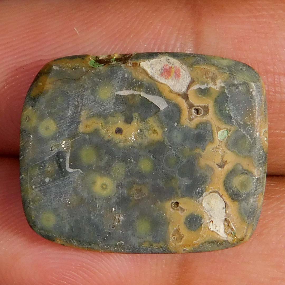Natural Unique Ocean Jasper Cushion Cabochon 18.15Cts. Reiki Healing ...