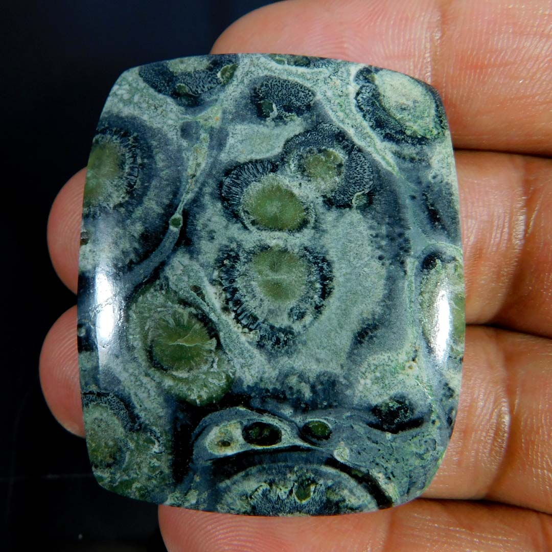 77.05Cts. Natural Star Galaxy Kambaba Jasper Cushion Cabochon Loose ...